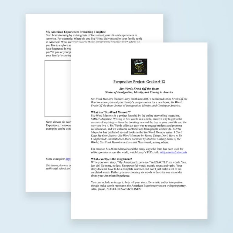 FREE Six-Word Teaching Guides – Six-Word Memoirs